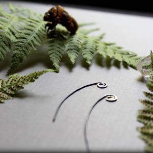 Fiddlehead // Sterling Silver Forest Fern Earrings - Etsy