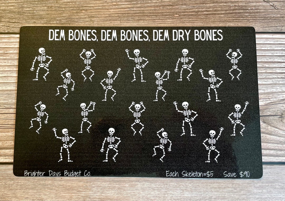 Dem Bones Dem Bones Dem Dry Bones Color and Save Savings Challenge ...