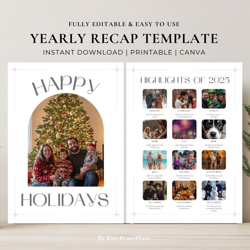 Year in Review Card - Etsy