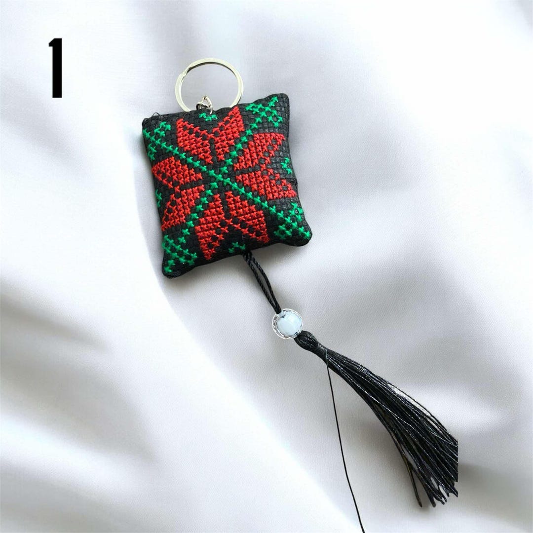 Handmade Palestinian (tatreez) Keychains - Etsy