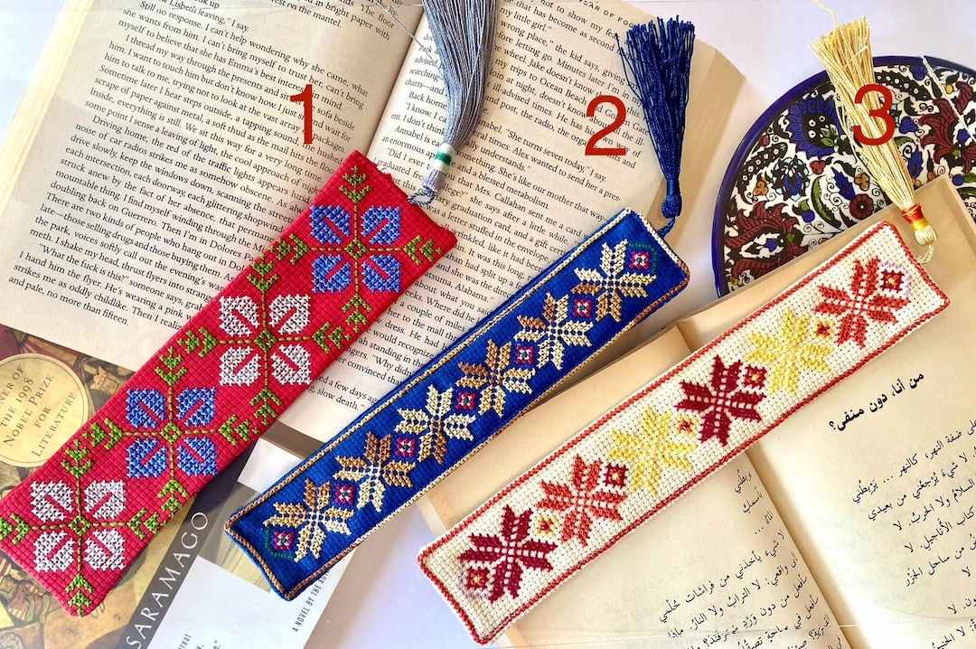 Handmade Palestinian Embroidery Bookmarks - Etsy