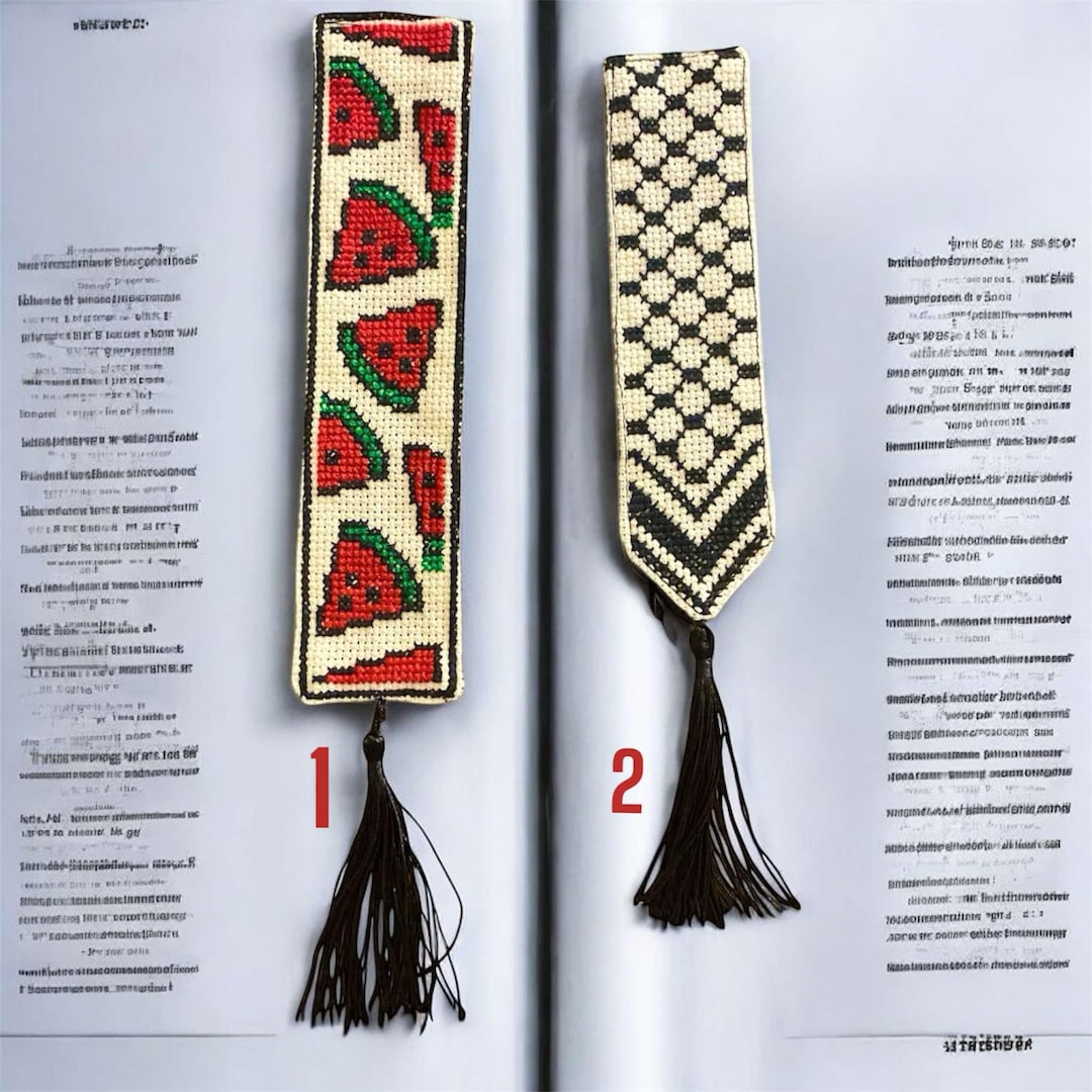 Handmade Palestinian Embroidery Bookmarks - Etsy