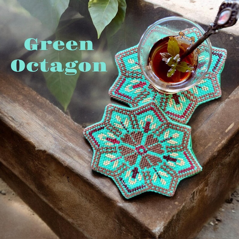 Handmade Embroidered Coasters (set of 2) - Etsy