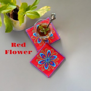 Handmade Embroidered Coasters (set of 2) - Etsy