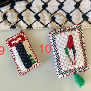 Handmade Palestinian tatreez Keychains - Etsy