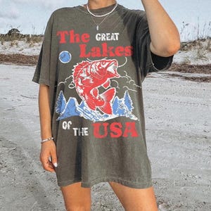 Great Lakes USA Shirt Comfort Colors® Lake Life Shirt on Lake Time Tee ...
