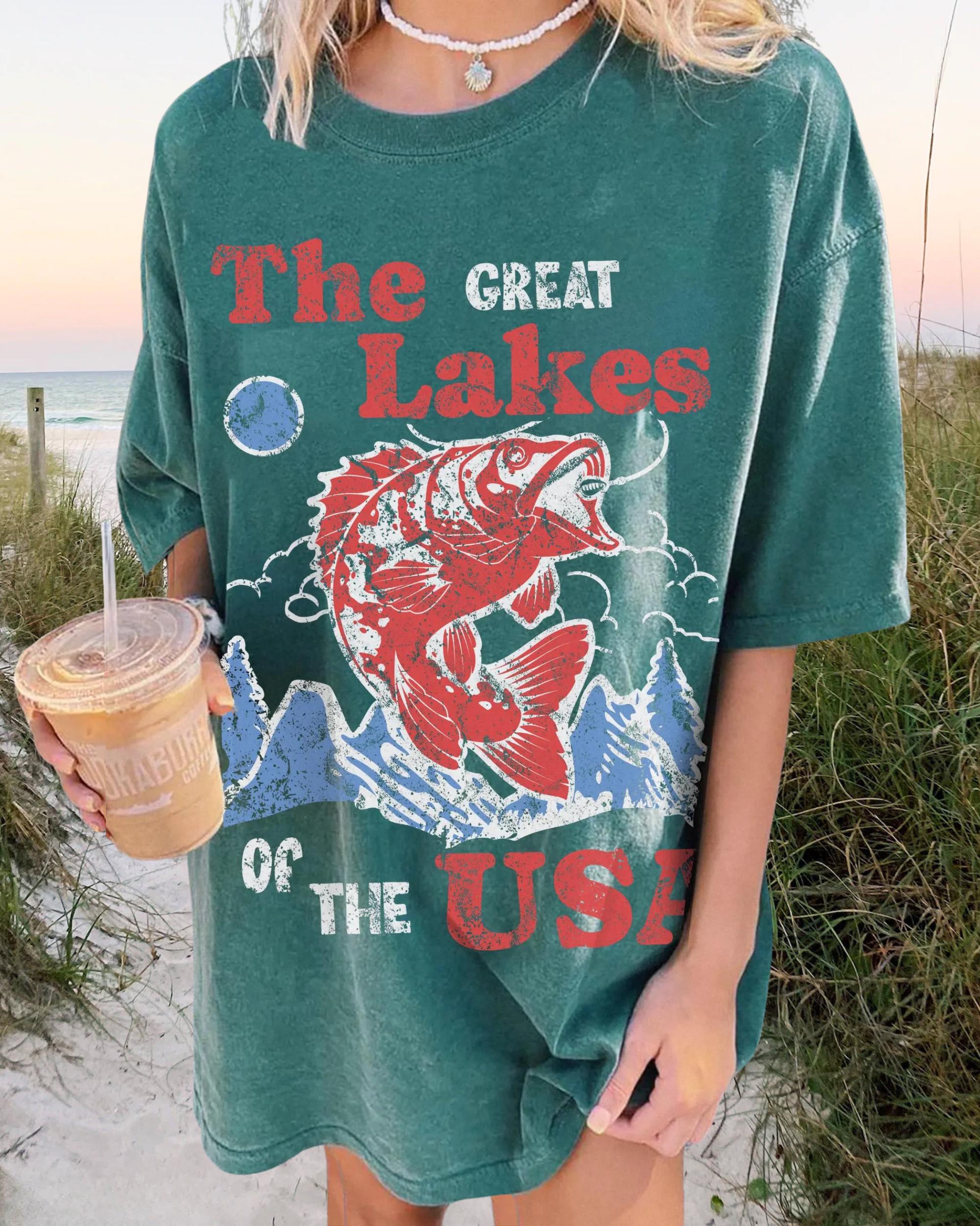 Great Lakes USA Shirt Comfort Colors® Lake Life Shirt on Lake Time Tee ...