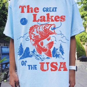 Great Lakes USA Shirt Comfort Colors® Lake Life Shirt on Lake Time Tee ...