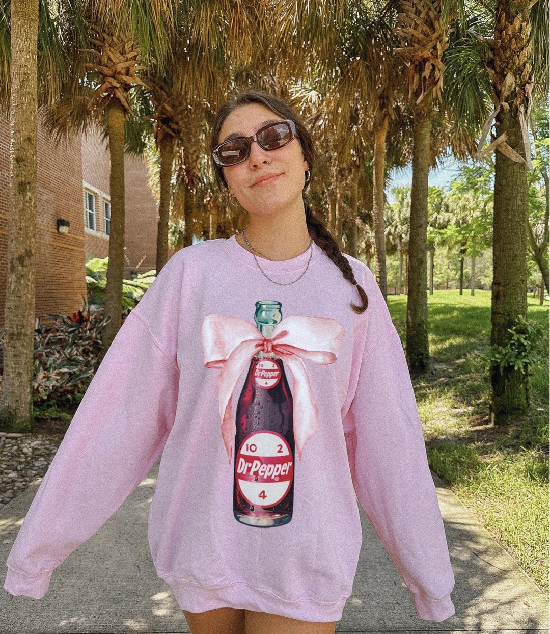 Dr Pepper Crewneck Vintage Dr Pepper Oversized Sweatshirt Glass Bottle ...