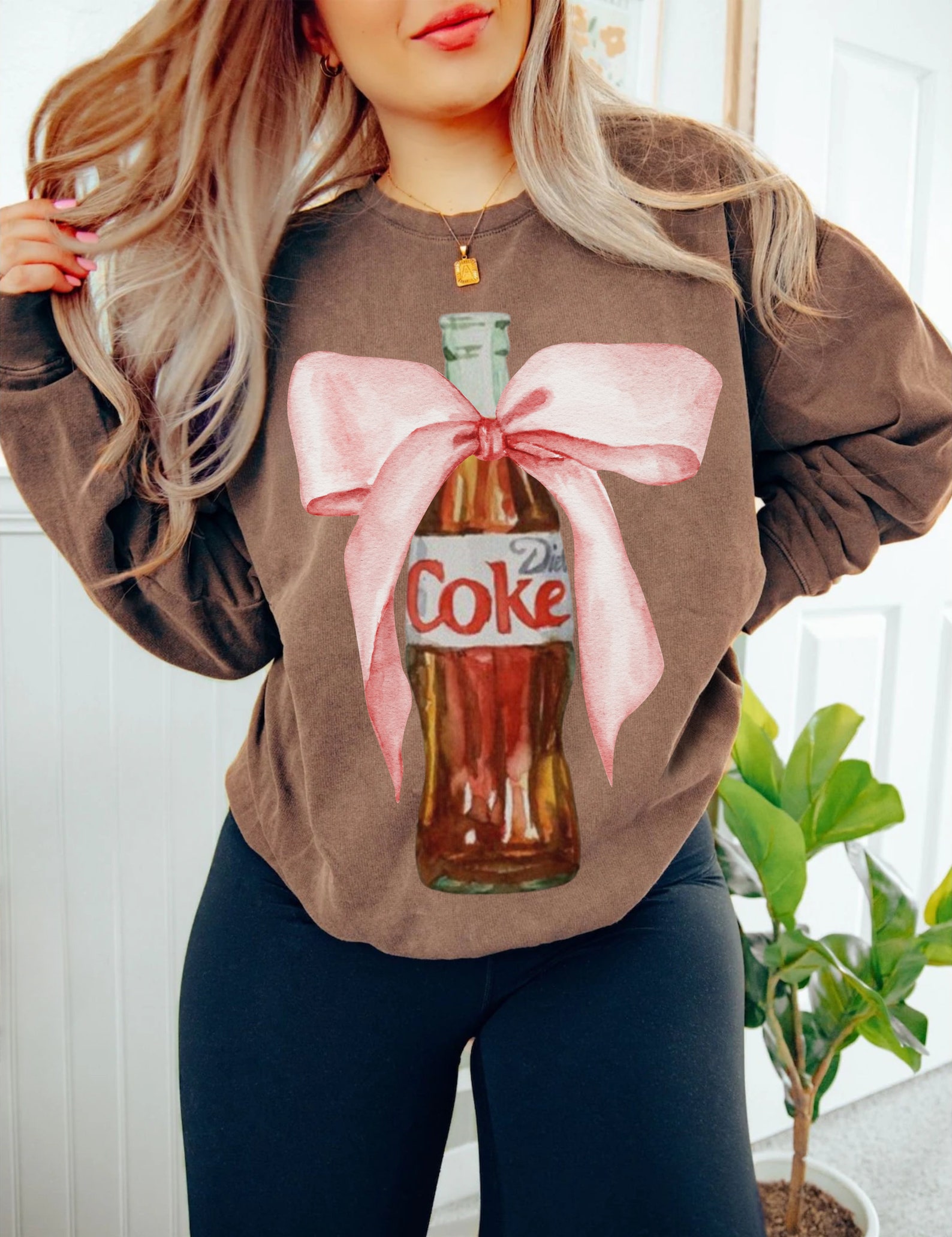 Diet Coke Sweatshirt Comfort Colors® Coquette Girly Water Color Coke ...