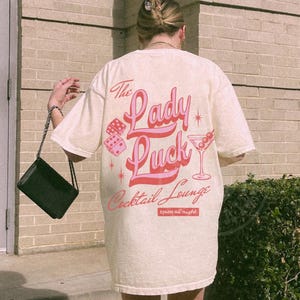 Lady Luck Cocktail Lounge Tee Comfort Colors® Vintage Lucky Girl ...