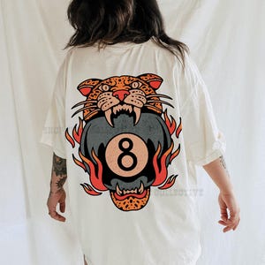 Lucky Leopard Tee Comfort Colors® Traditional Tattoo T 8 Ball Shirt ...