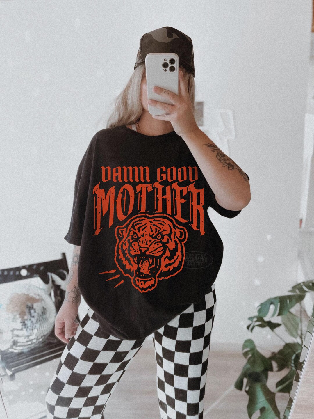 Mother Shirt Comfort Colors® Vintage Tiger Tee Damn Good Mothers Day ...