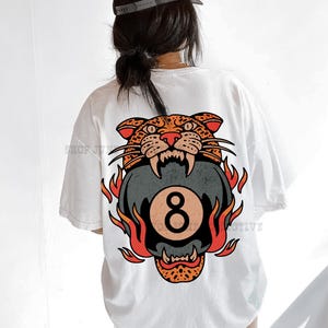 Lucky Leopard Tee Comfort Colors® Traditional Tattoo T 8 Ball Shirt ...
