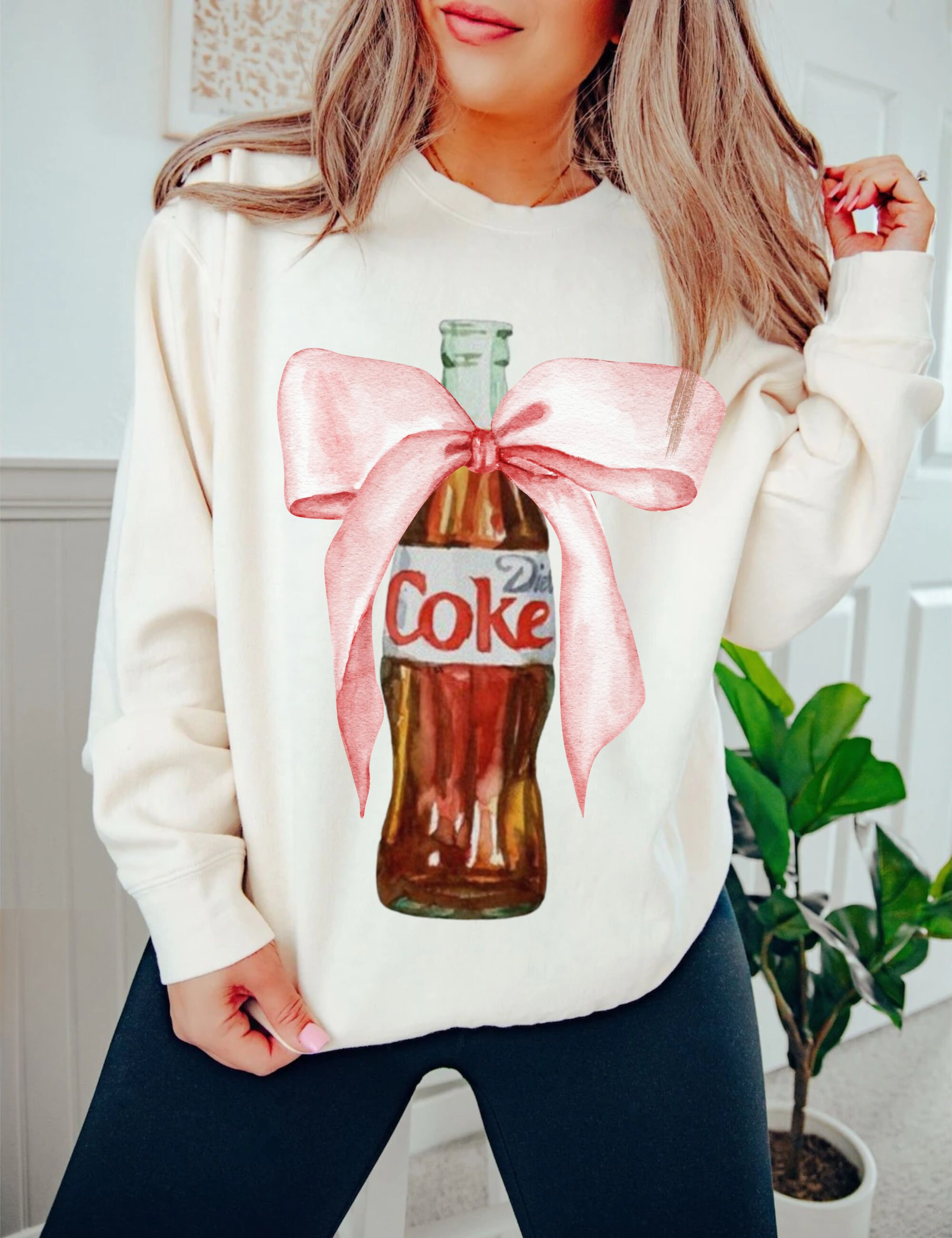 Diet Coke Sweatshirt Comfort Colors® Coquette Girly Water Color Coke ...