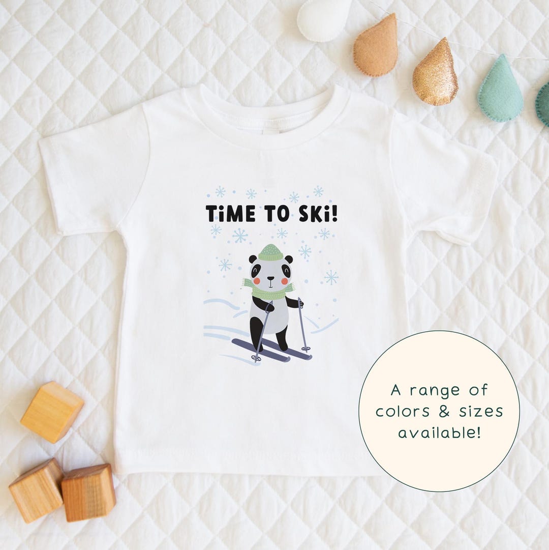Time to Ski! | Cute Children's Panda Winter Skiing Sports-themed Gift ...