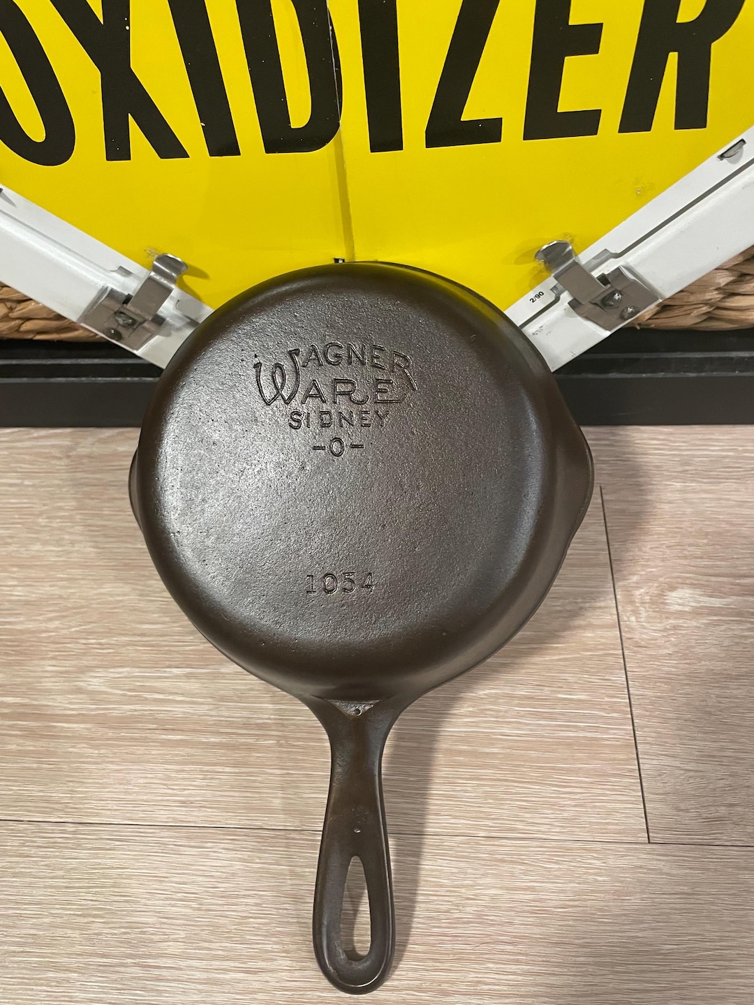 Vintage Wagner Ware Cast Iron Skillet Frying Pan # 4 Flat Bottom Fully ...