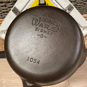Vintage Wagner Ware Cast Iron Skillet Frying Pan # 4 Flat Bottom Fully ...