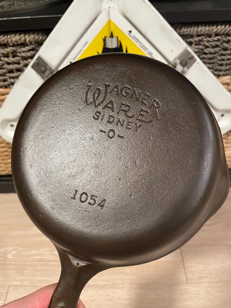 Vintage Wagner Ware Cast Iron Skillet Frying Pan # 4 Flat Bottom Fully ...