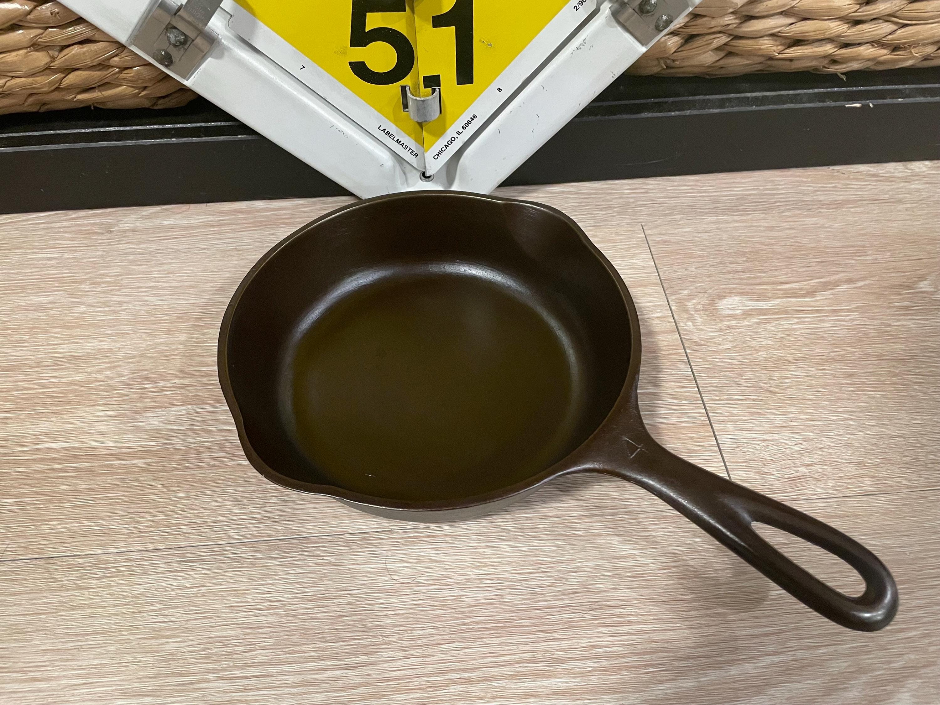 Vintage Wagner Ware Cast Iron Skillet Frying Pan # 4 Flat Bottom Fully ...