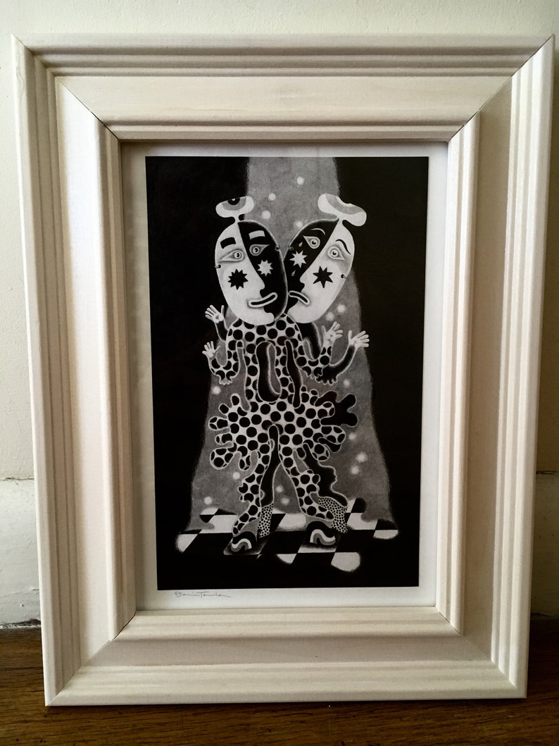 Smile and Cry Dancers Original Graphite Drawing in Frame | Etsy