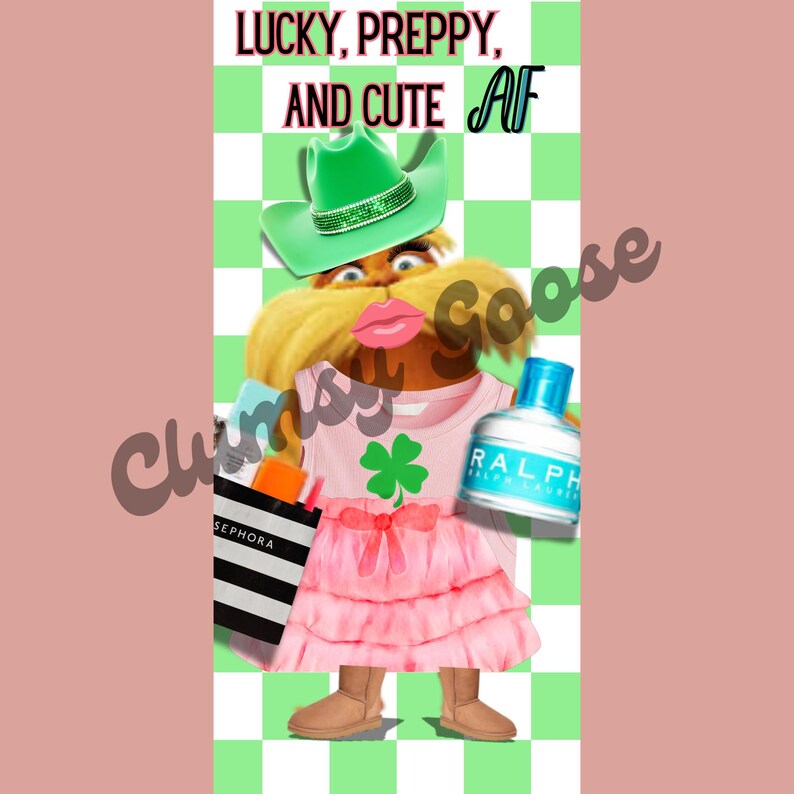 Preppy Lorax Slay Wallpaper | Cute Digital Download | iPhone & Android ...