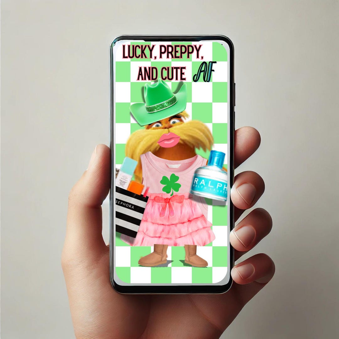 Preppy Lorax Slay Wallpaper | Cute Digital Download | iPhone & Android ...