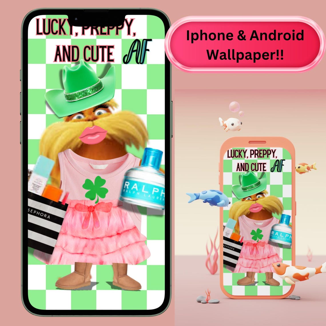 Preppy Lorax Slay Wallpaper | Cute Digital Download | iPhone & Android ...