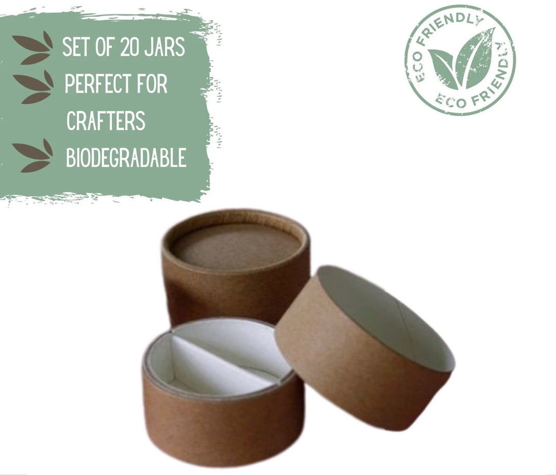 20 - Eco Friendly Divided Paper Jar .7 Ounce / 20g, Biodegradable ...