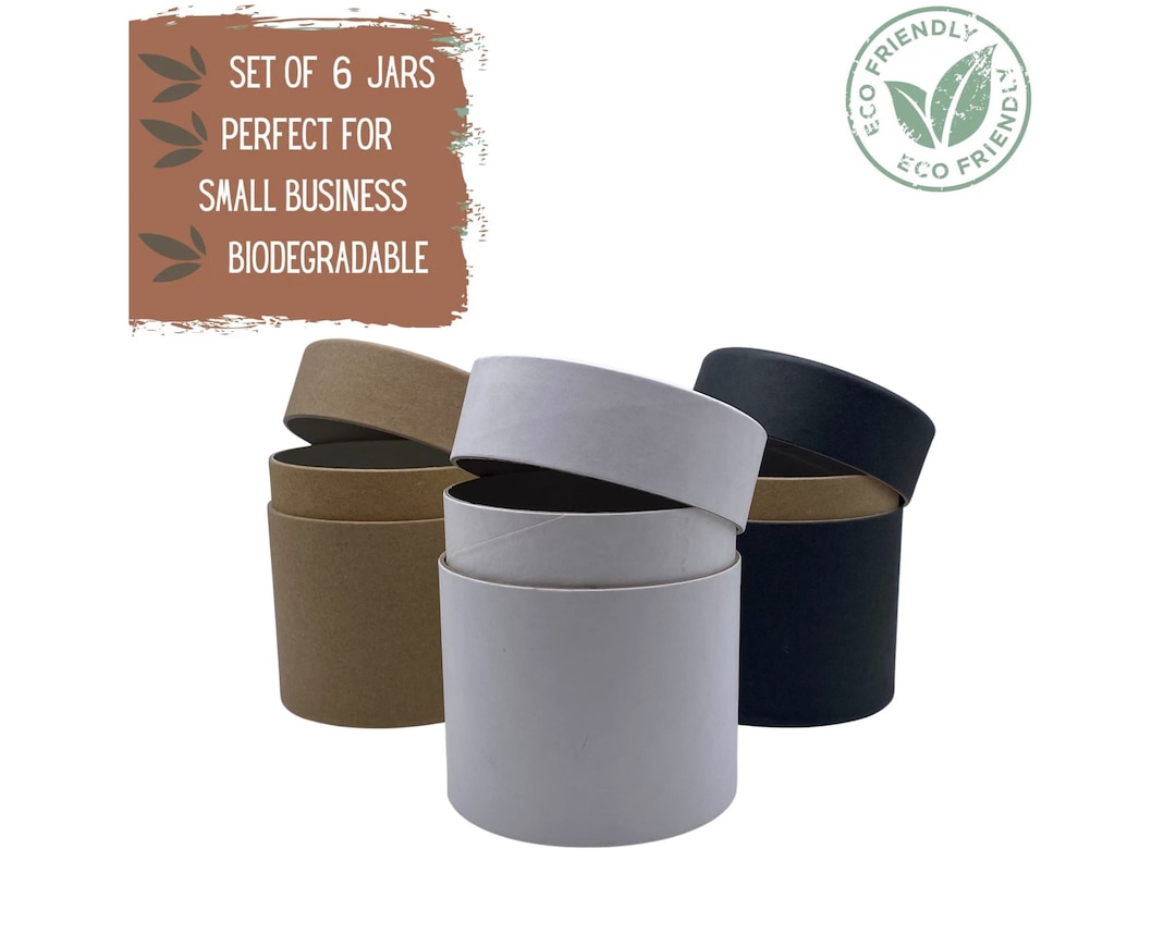 6 Eco Friendly Jars 10oz 295g Cosmetic Eco Packaging for Body Butter ...