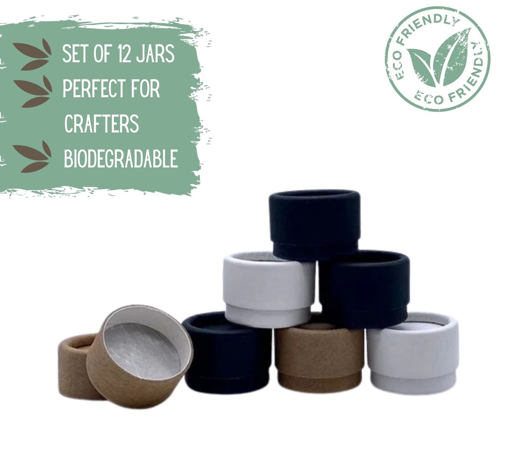 12 Eco Packaging .15oz 4.5g Mini Cosmetic Jars, Eco Cosmetic Packaging ...