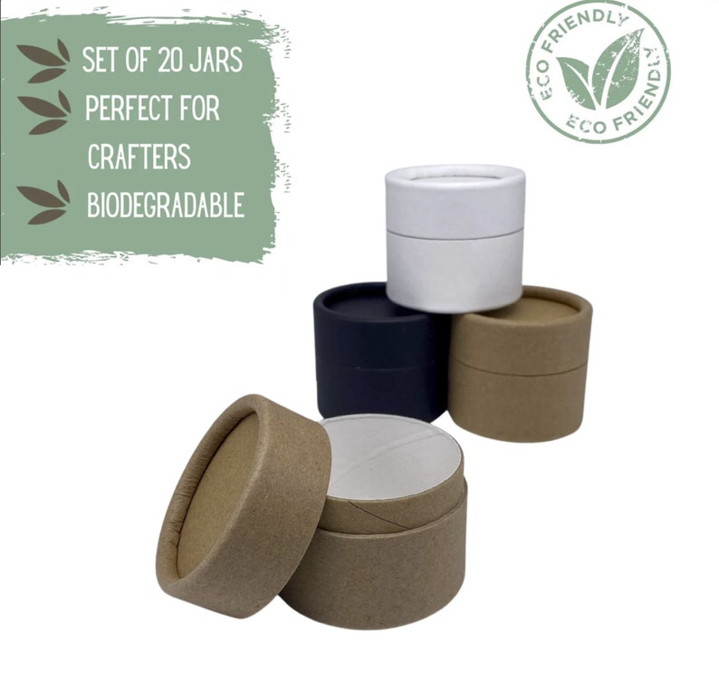20 Eco Friendly Jars 2oz 60g, Lotion or Body Butter Pot, Small Jars for ...