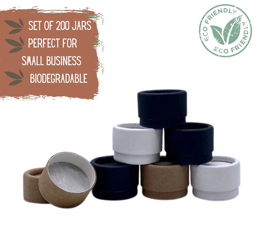 200 Mini Cosmetic Jars, .15 Oz 4.5 Ml - Eco Cosmetic Packaging ...