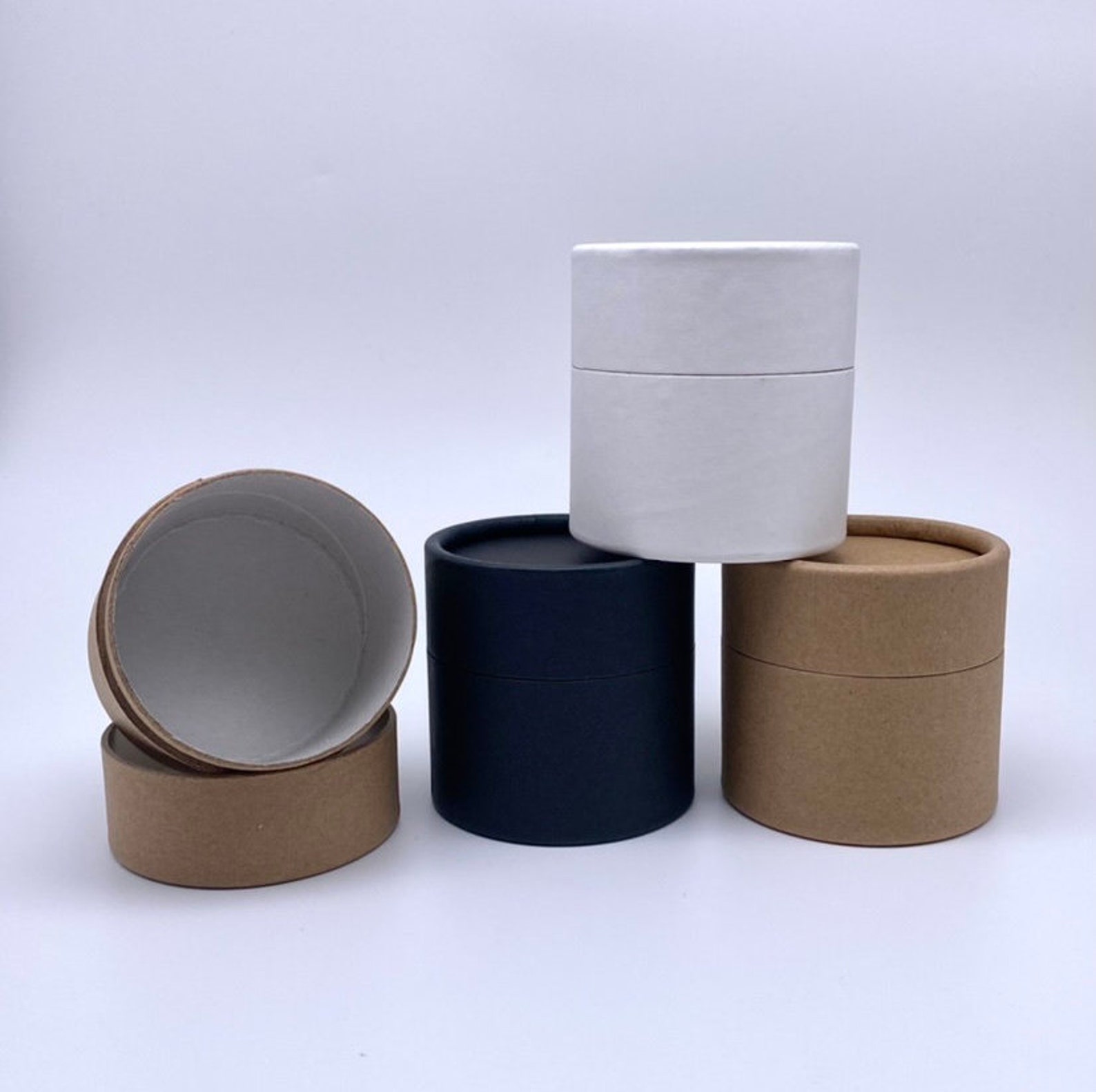 50 Eco Jars 4oz 120g Kraft Paper Cardboard Cosmetics - Etsy