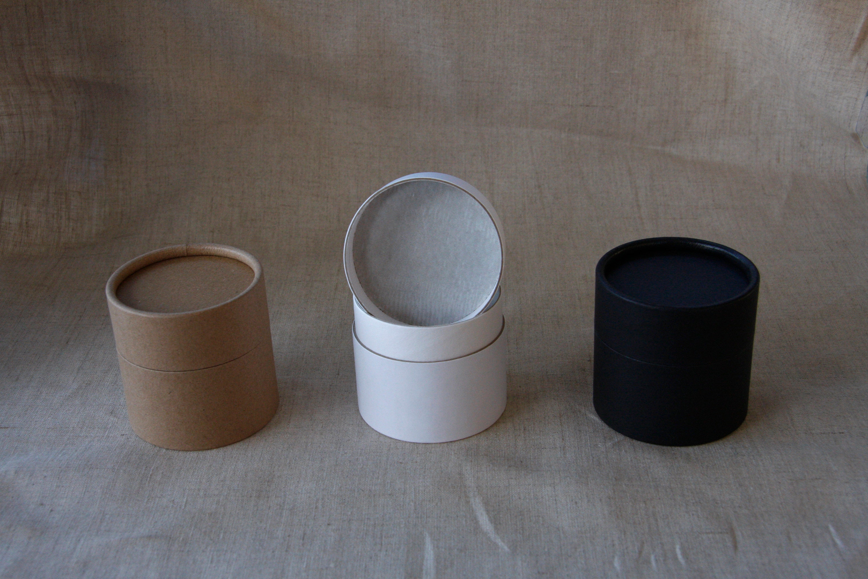 50 Eco Jars 4oz 120g - Kraft Paper Cardboard Cosmetics Container Tube ...