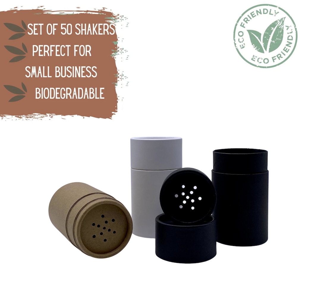 50 Powder Jars With Sifter 2oz 60g - Eco Packaging for Cosmetics and ...