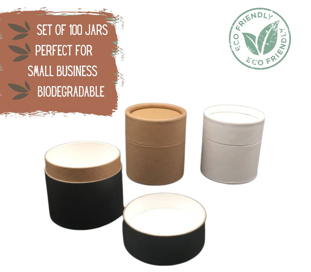 100 Eco Friendly Jars 2oz 60g Biodegradable Lotion or Body - Etsy