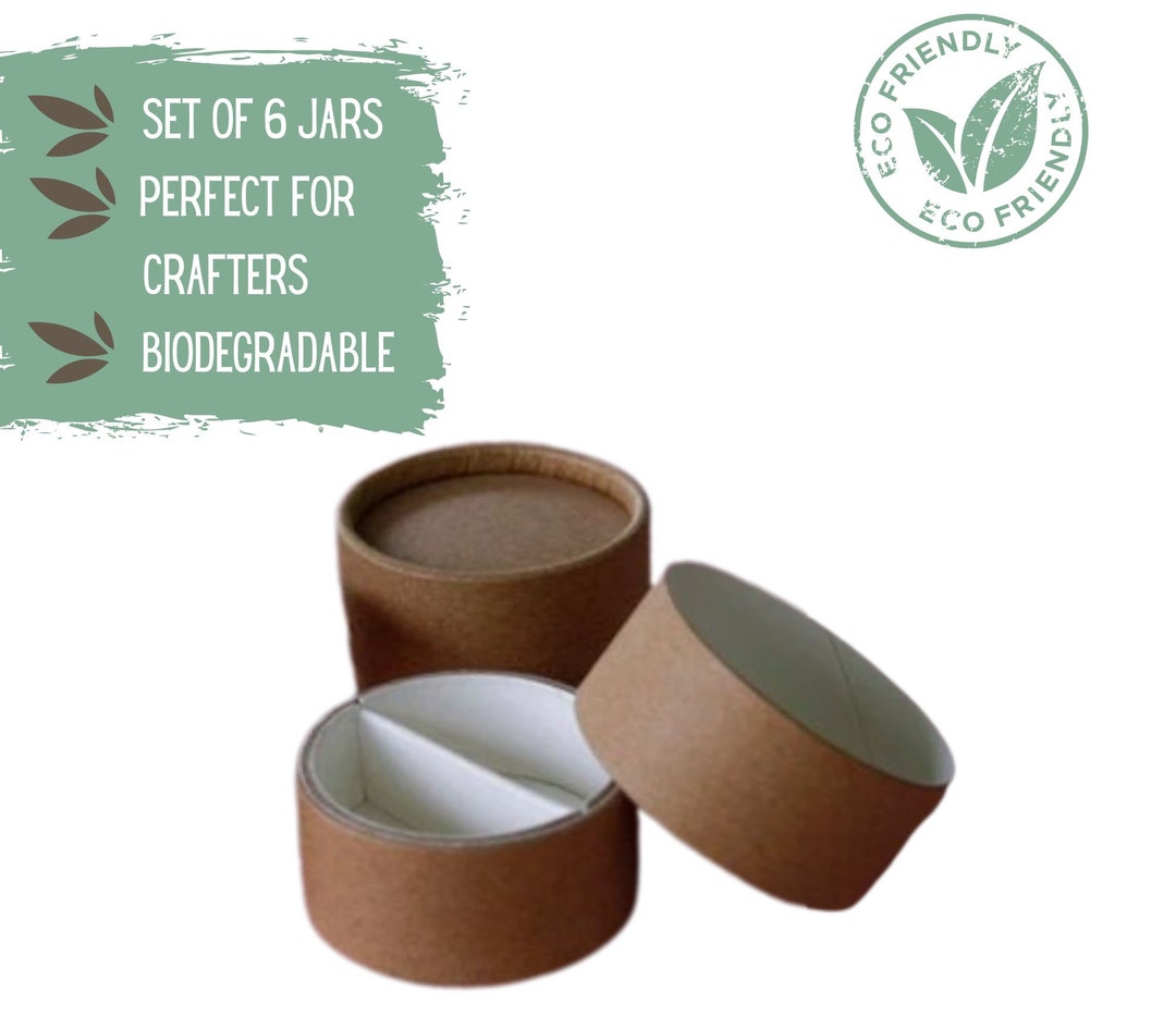 6 - Eco Friendly Divided Compostable Jar .7 Ounce / 20g, Cosmetic ...