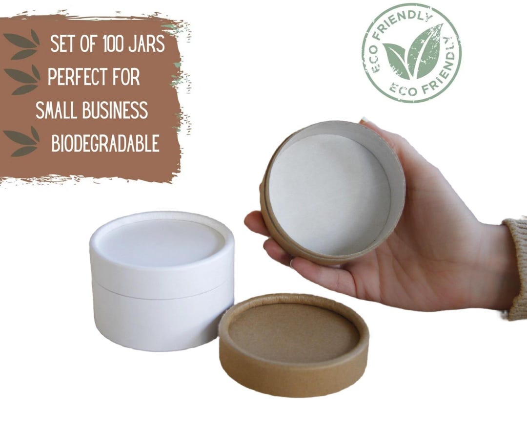 100 Eco Friendly Bar Jars 5oz 150g - Biodegradable Jars for Face Cream ...