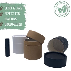 12 Eco Friendly Jars 5 Oz / 140g, Cosmetic Packaging for Face Cream or ...