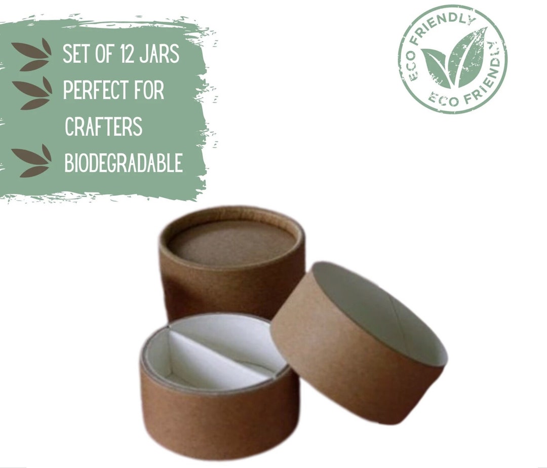 12 Eco Friendly Divided Paper Jar .7 Ounce / 20g, Cosmetic Packaging ...
