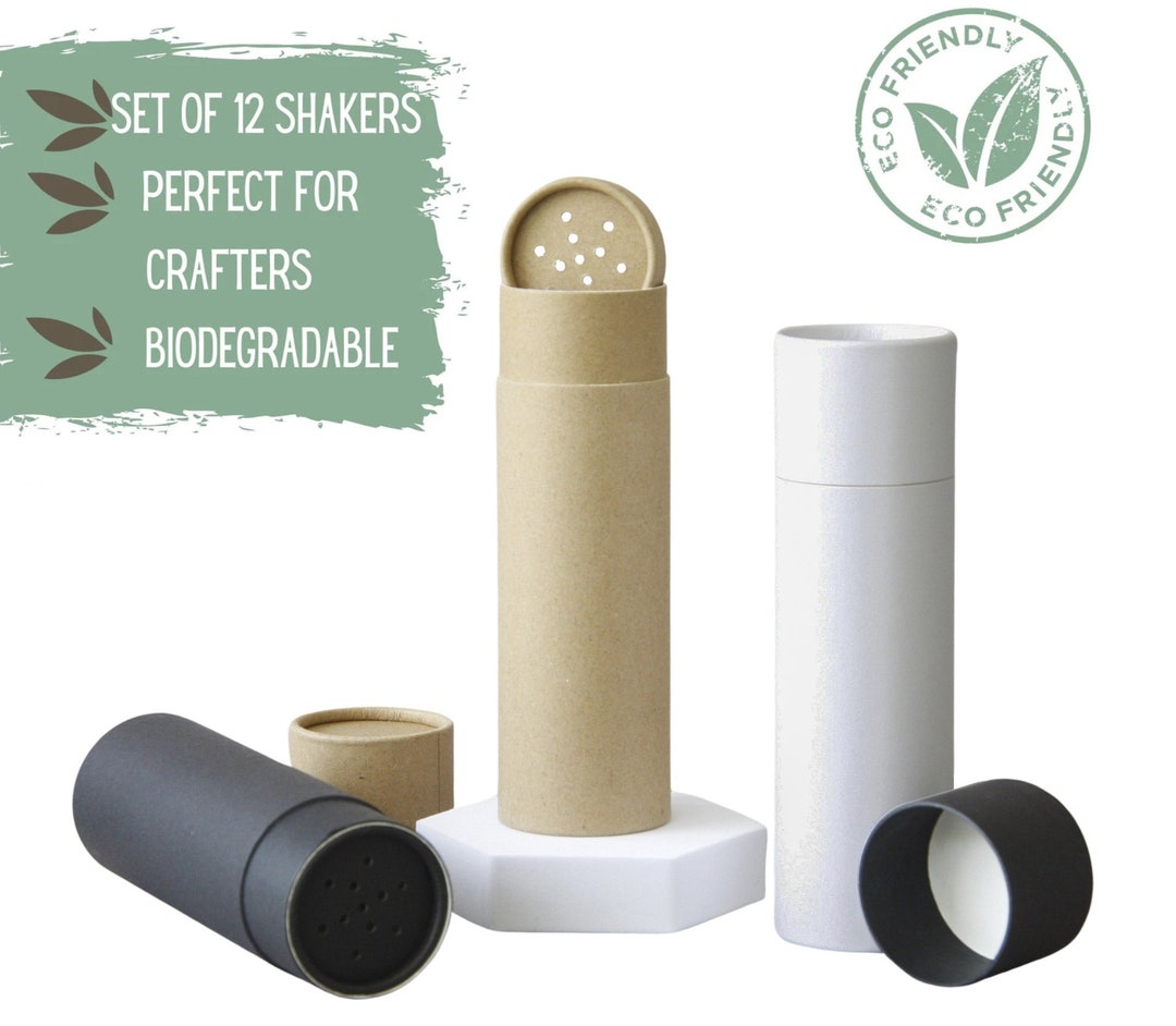12 Eco Friendly Powder Jars With Sifter 4oz 115g - Biodegradable Eco ...