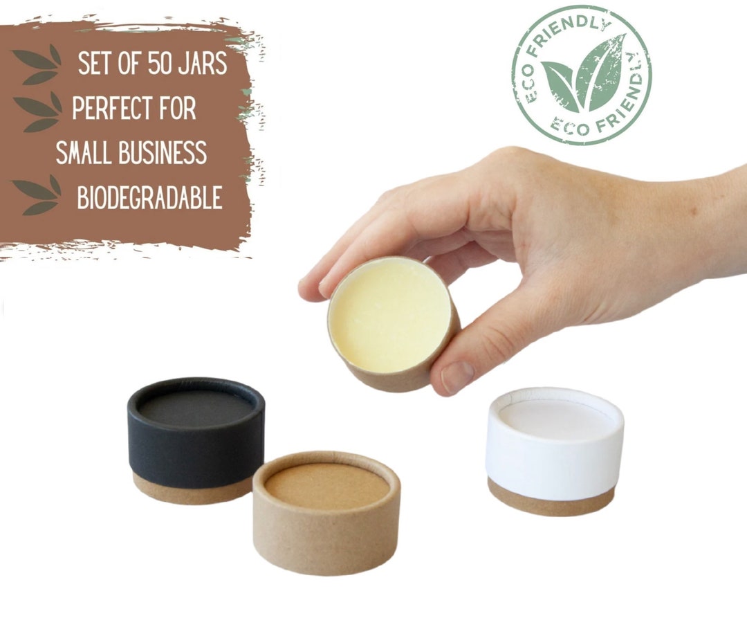 50 Eco Packaging Jars 1oz 30g - Biodegradable Jars for Face Cream and ...