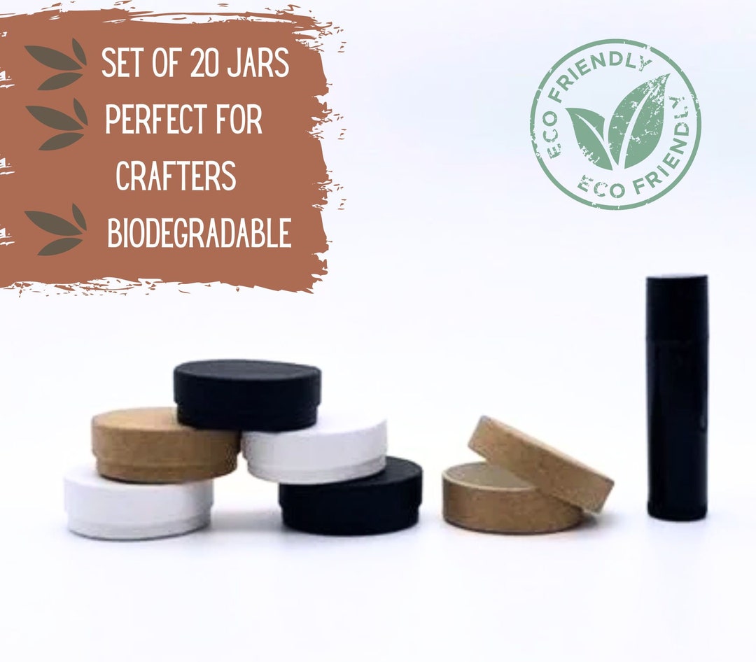 20 Small Cosmetic Jars .3oz 8.5g, Eco Friendly Packaging, Small Kraft ...