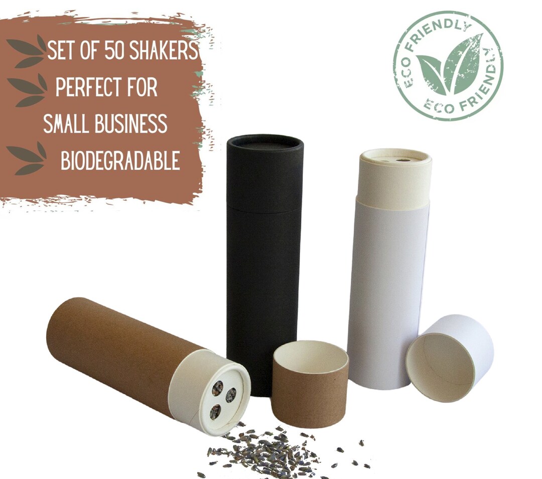 50 Eco Packaging Powder Jars With Sifter 4oz / 125g, Eco Friendly ...