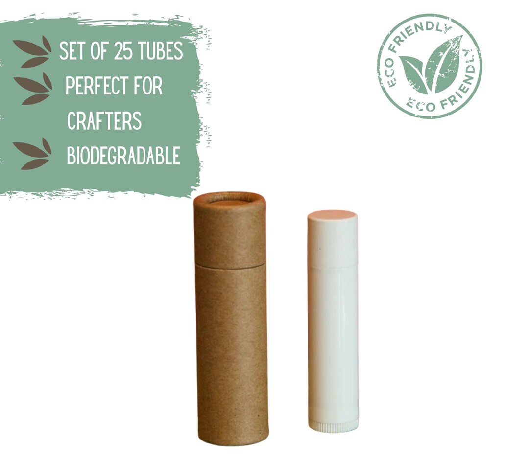 25 Eco Friendly Lip Balm Tubes .3oz 8.5g, Small Business Sustainable ...