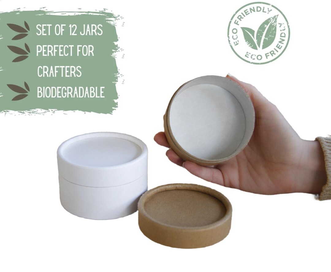 12 Eco Friendly Bar Jars 5oz 150g - Biodegradable Jars for Face Cream ...