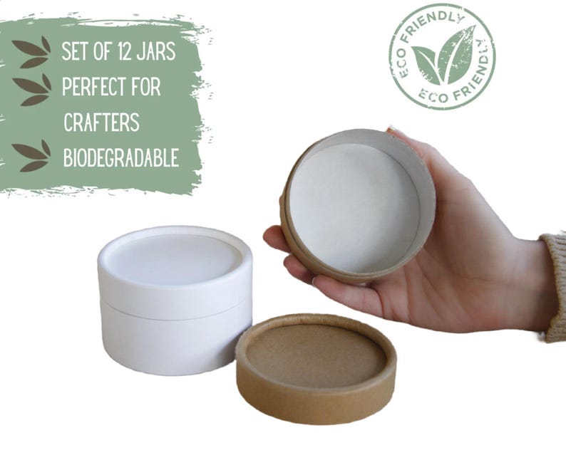 12 Eco Friendly Bar Jars 5oz 150g - Biodegradable Jars for Face Cream ...