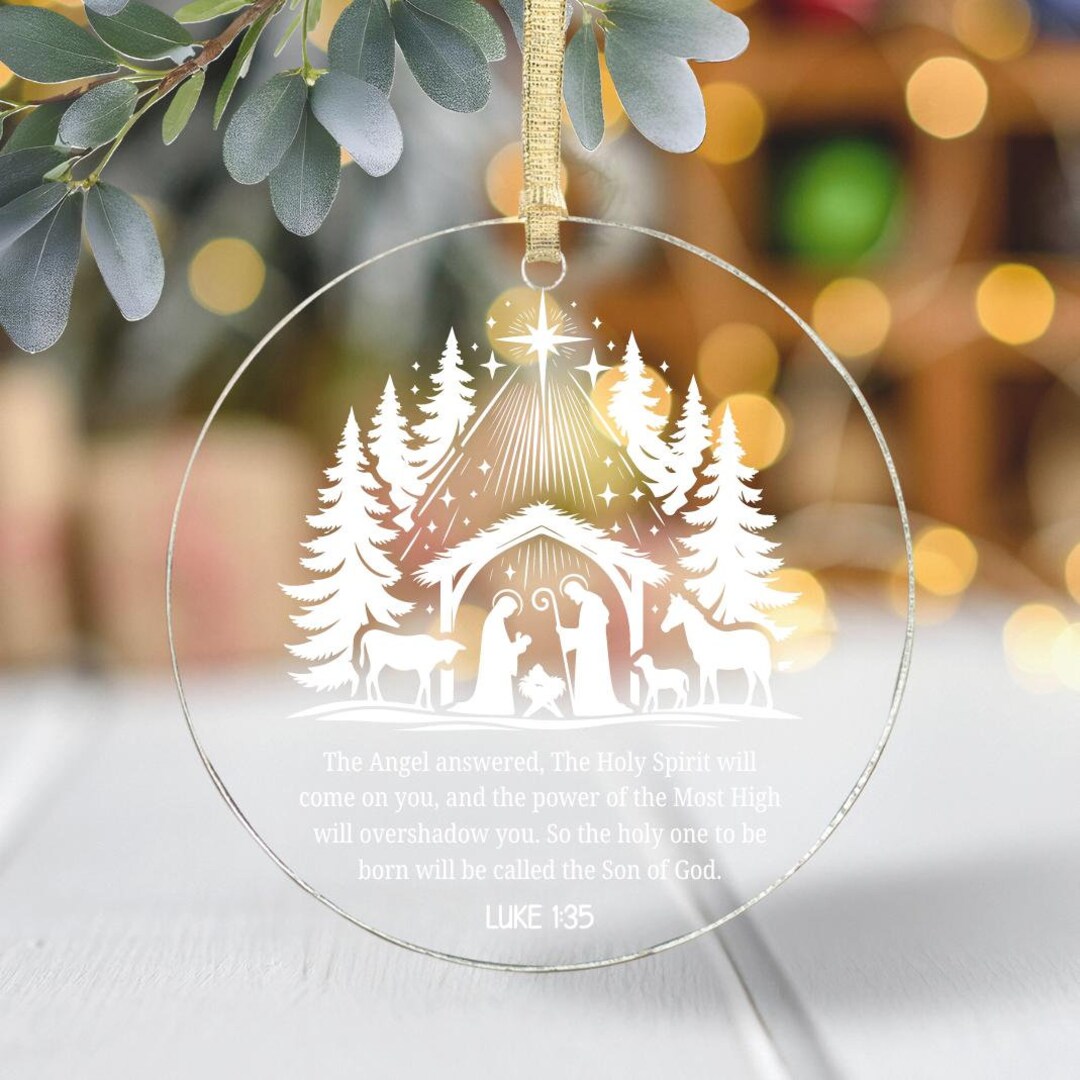 Nativity Christmas Ornament Gift, Nativity Scene Ornament, Religious ...