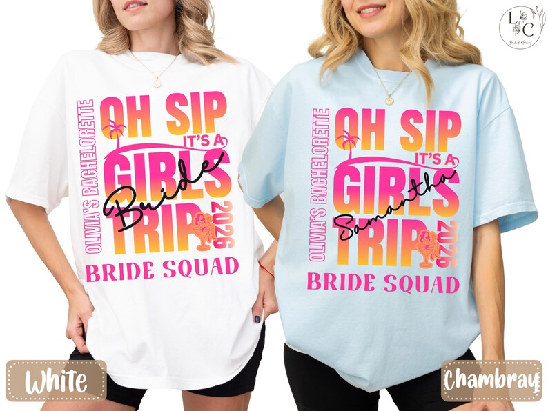 Girls Trip Shirts Personalized Bachelorette Party Shirt Matching Bride ...